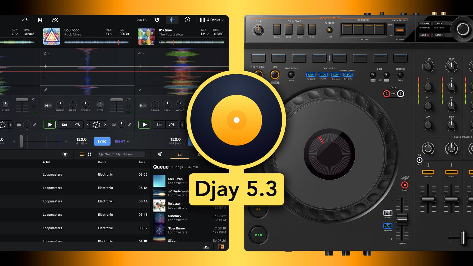 djay Pro 5.3: compatibilidad con GRV6, crossfaders de Neuronal Mix y ...